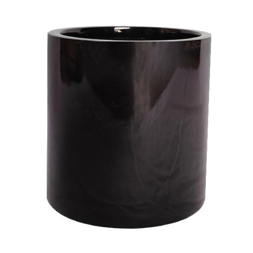 Fiberglass Pot ACA 50 Shiny Black - Plantssouq