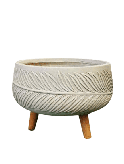 Fiber Planter With Stand +2 Color - Plantssouq