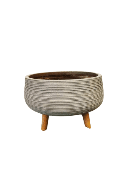 Fiber Planter With Stand GRV21 - Plantssouq
