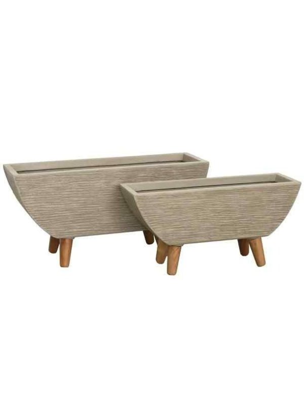 Fiber Planter With Stand GRV - Plantssouq